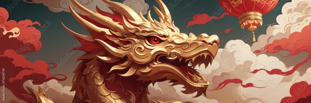 chinese new year, chinese style dragon statue, iconic dragon, wallpaper ...