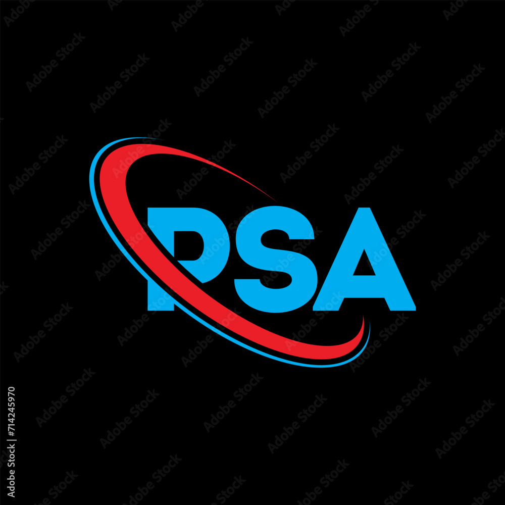 PSA logo. PSA letter. PSA letter logo design. Initials PSA logo linked ...