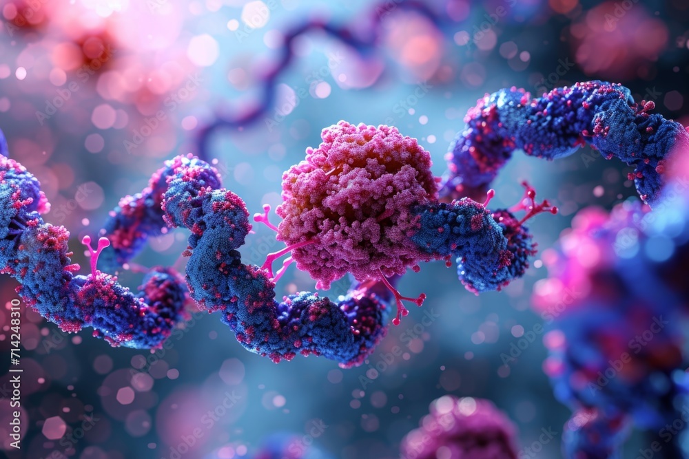 Protein atomic scale micro particles dna dnr atoms microscope molecular ...