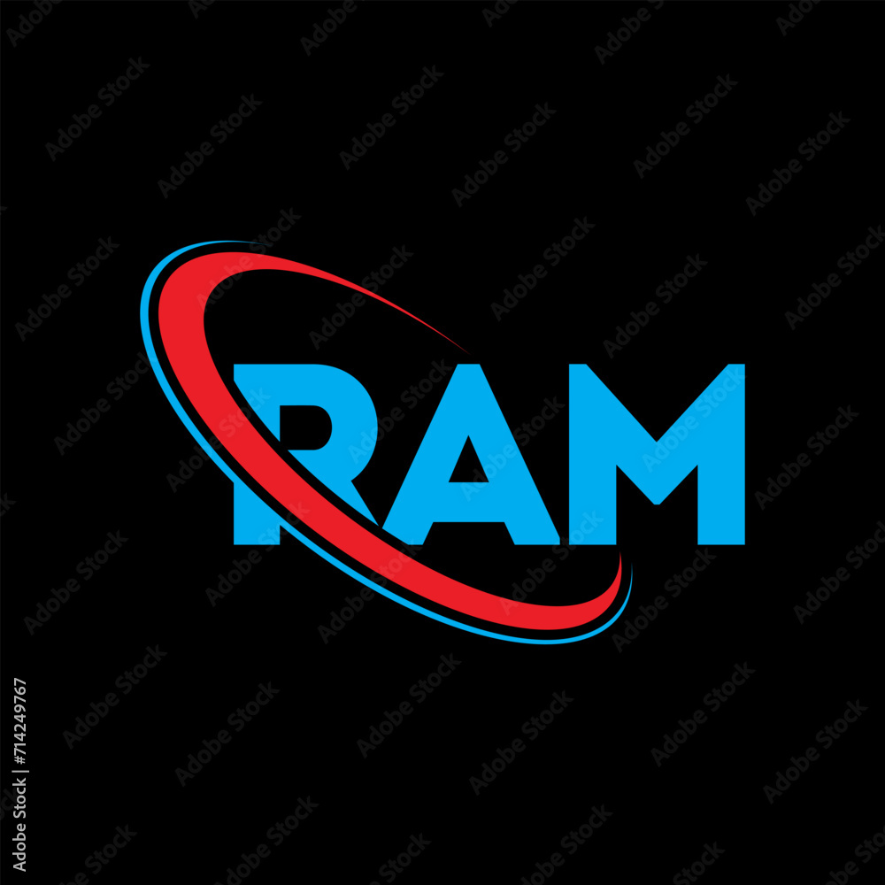 RAM logo. RAM letter. RAM letter logo design. Intitials RAM logo linked ...