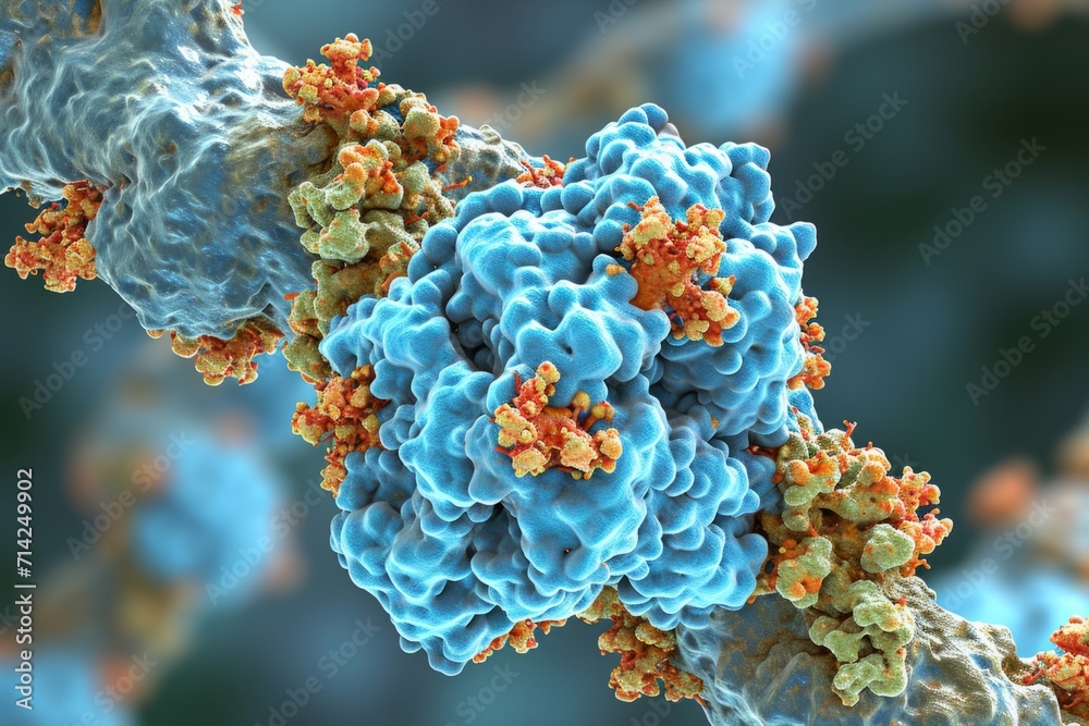 Protein atomic scale micro particles dna dnr atoms microscope molecular ...