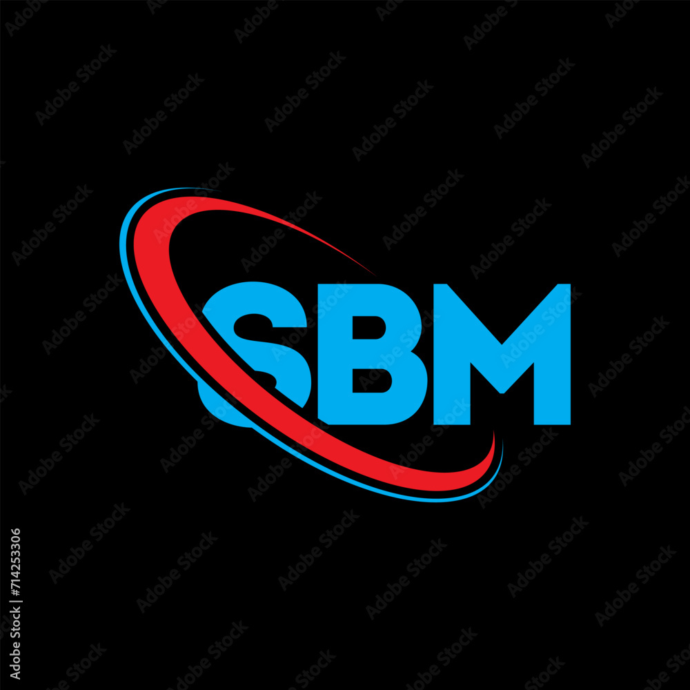SBM logo. SBM letter. SBM letter logo design. Intitials SBM logo linked ...