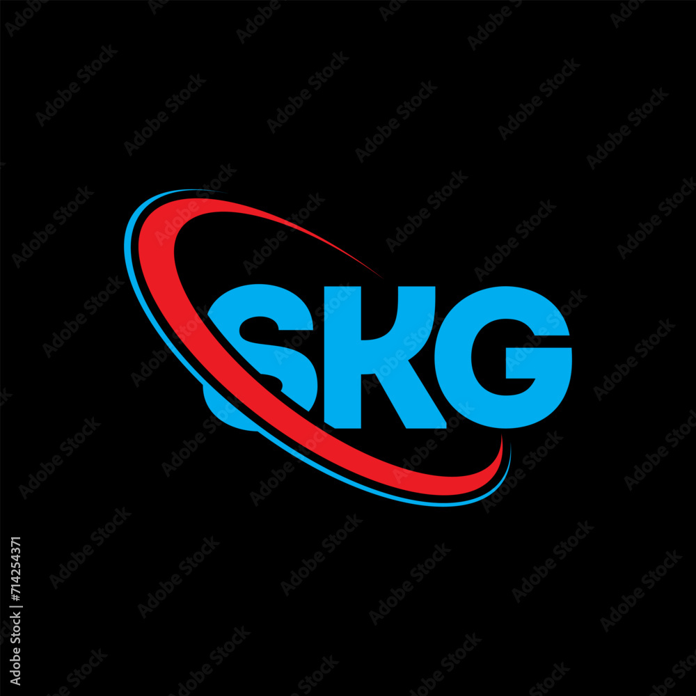 SKG logo. SKG letter. SKG letter logo design. Initials SKG logo linked ...