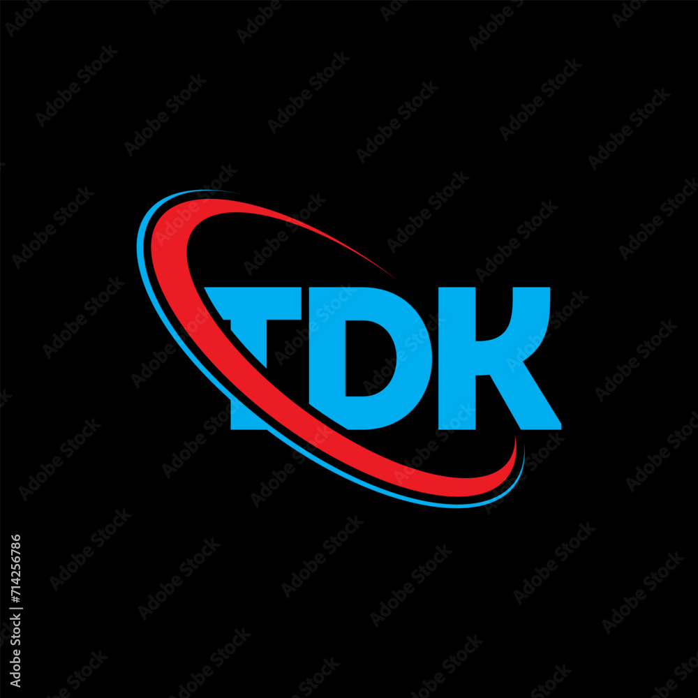 TDK logo. TDK letter. TDK letter logo design. Initials TDK logo linked ...
