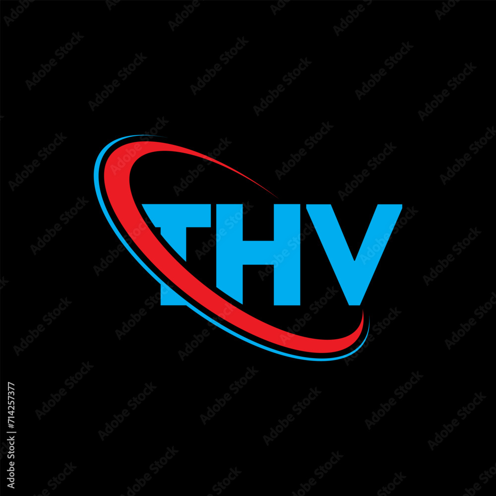 THV logo. THV letter. THV letter logo design. Initials THV logo linked ...