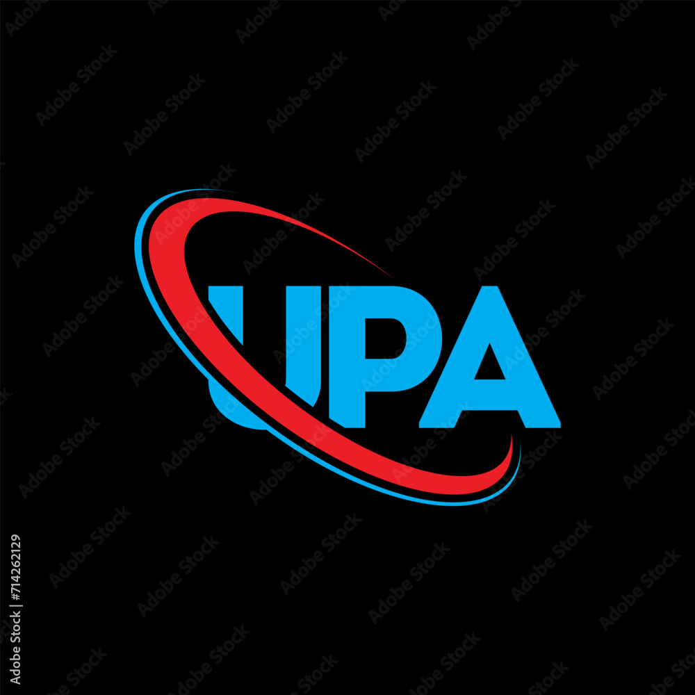 UPA logo. UPA letter. UPA letter logo design. Initials UPA logo linked ...