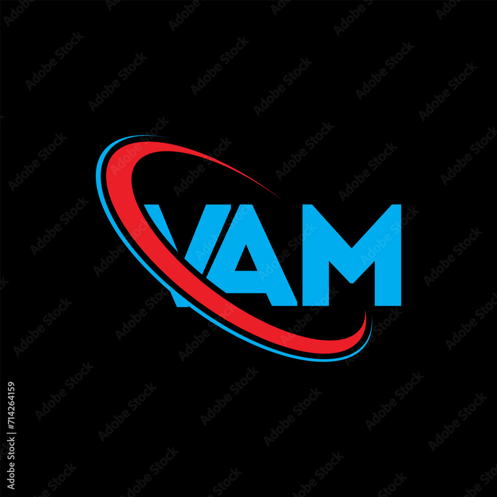 VAM logo. VAM letter. VAM letter logo design. Intitials VAM logo linked ...