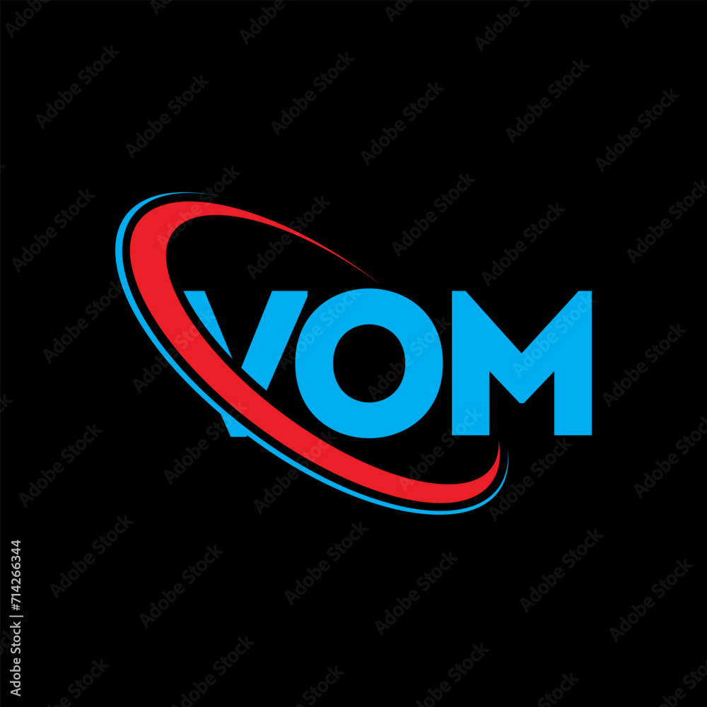 VOM logo. VOM letter. VOM letter logo design. Initials VOM logo linked ...