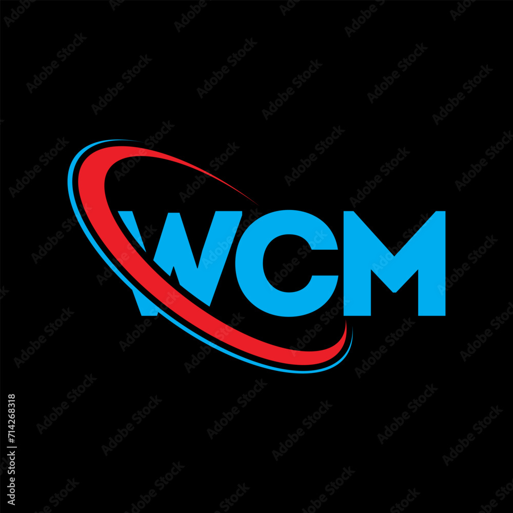 WCM logo. WCM letter. WCM letter logo design. Intitials WCM logo linked ...
