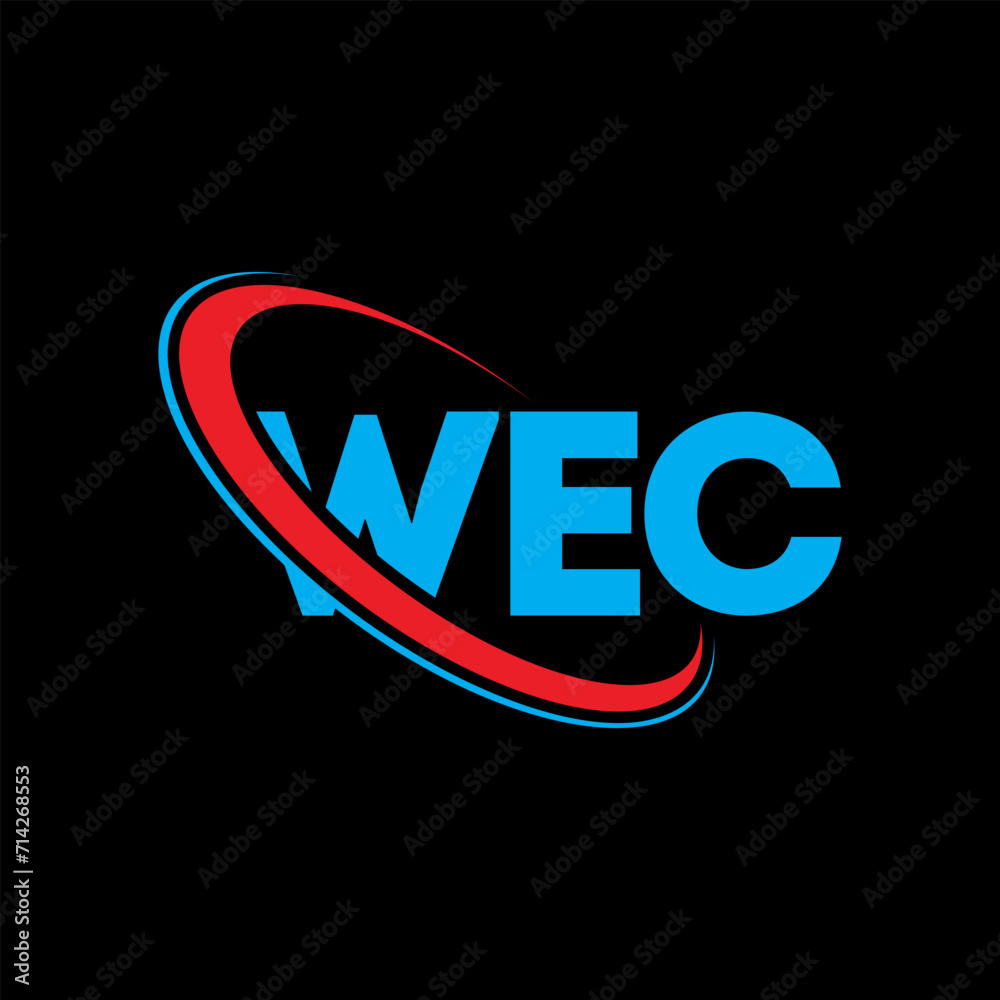 WEC logo. WEC letter. WEC letter logo design. Initials WEC logo linked ...
