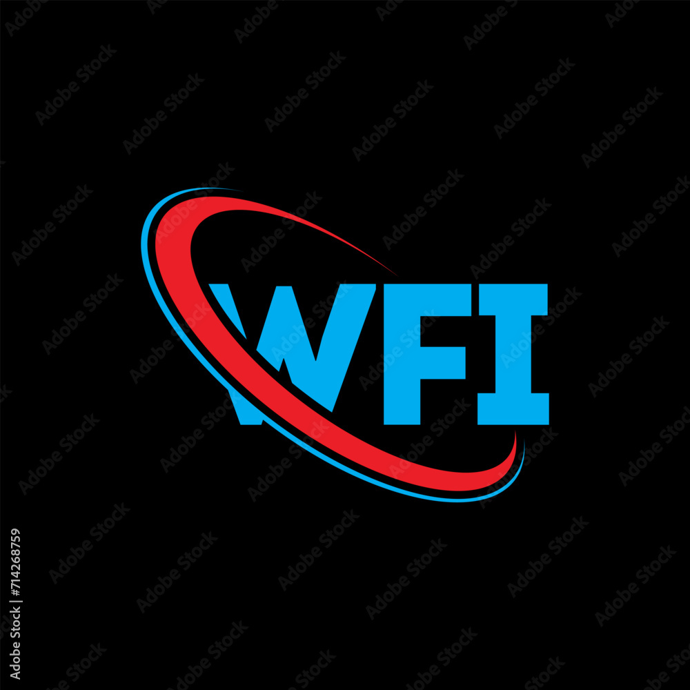 WFI logo. WFI letter. WFI letter logo design. Initials WFI logo linked ...