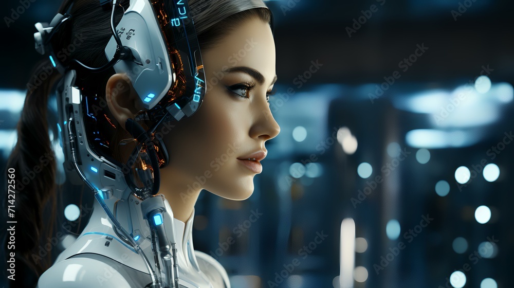 AI Robot - Artificial Intelligence Chatbot in Thoughtful Pose Stock ...