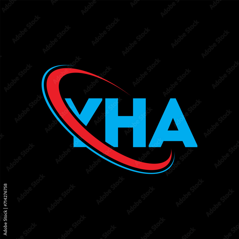 YHA logo. YHA letter. YHA letter logo design. Initials YHA logo linked ...