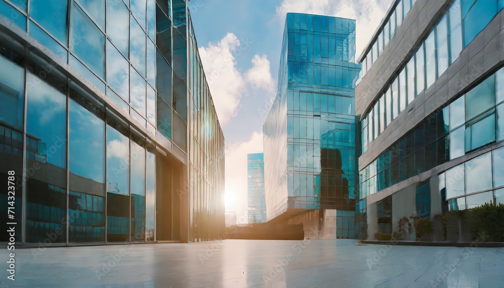 modern office building or business center high rise windor buildings ...