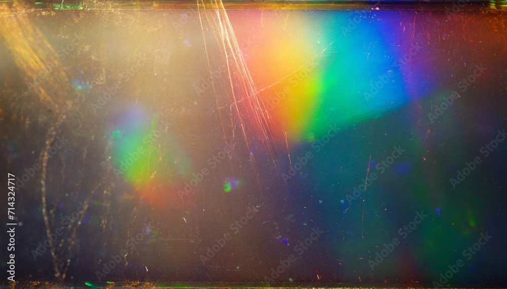 film distressed background with rainbow leak effect abstract grunge ...