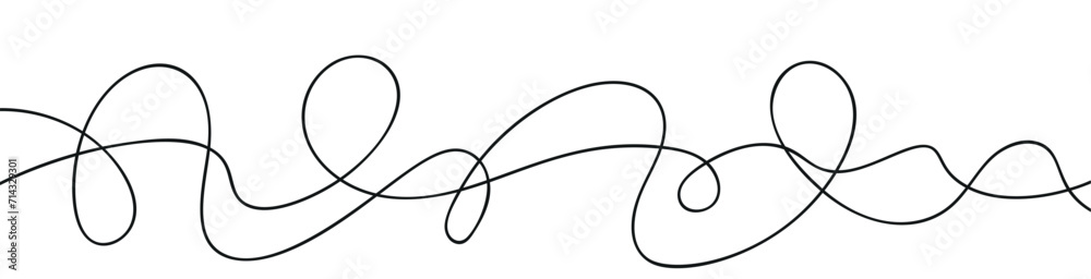 Thin wavy line pattern with flowing curves, undulating abstract ...