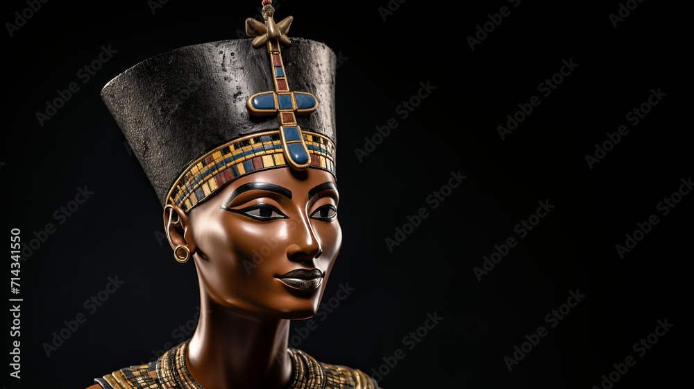 Ancient statue of female egyptian pharaoh historical sculpture of a ...