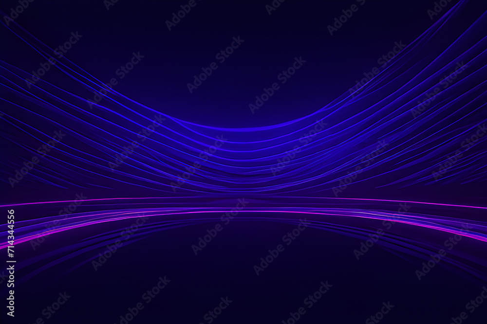 Abstract Neon Lines on Dark Background Description: This artwork captures the essence of motion ...