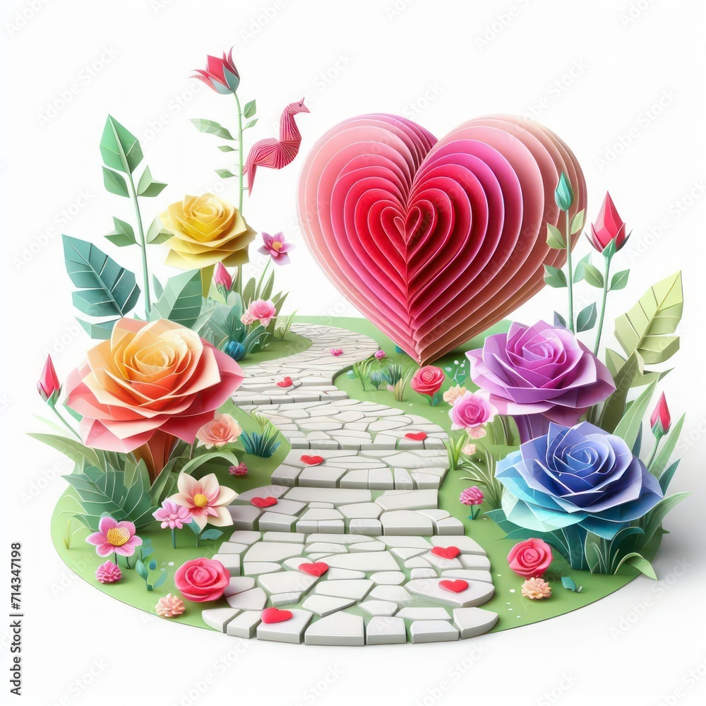 Embark on a visual journey of love with this kirigami masterpiece ...