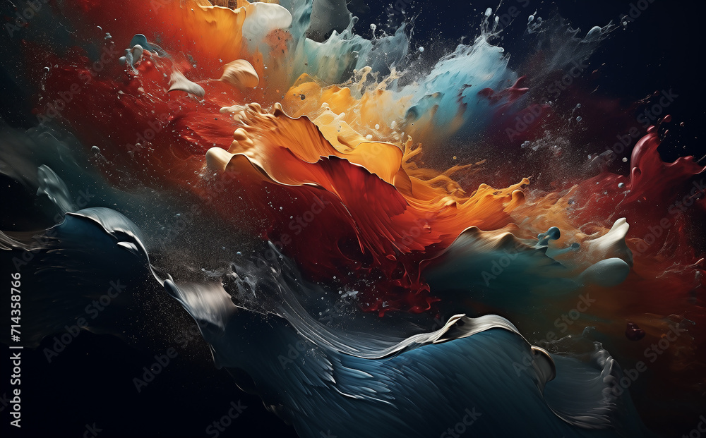 Fluid art drawing video, trendy acryl texture with flowing effect ...