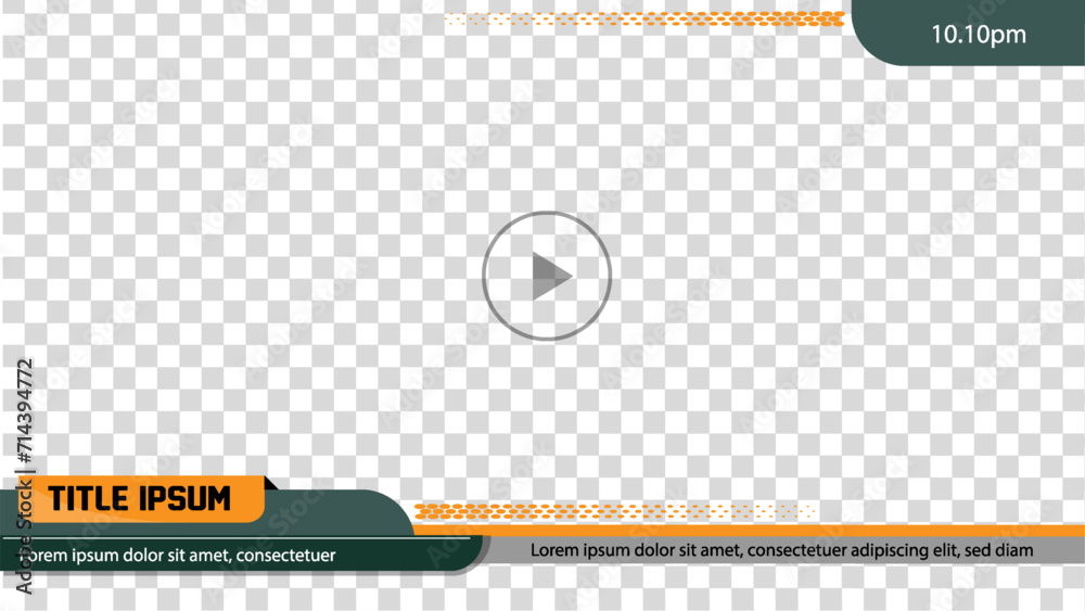 landscape 16:9 video overlay frame. for streaming or video editing ...