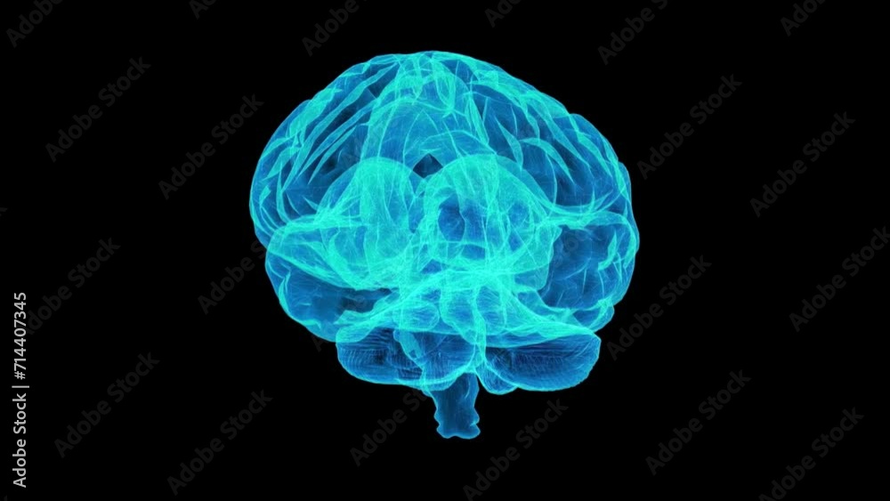 Futuristic human brain interface concept. Brain scan technology ...