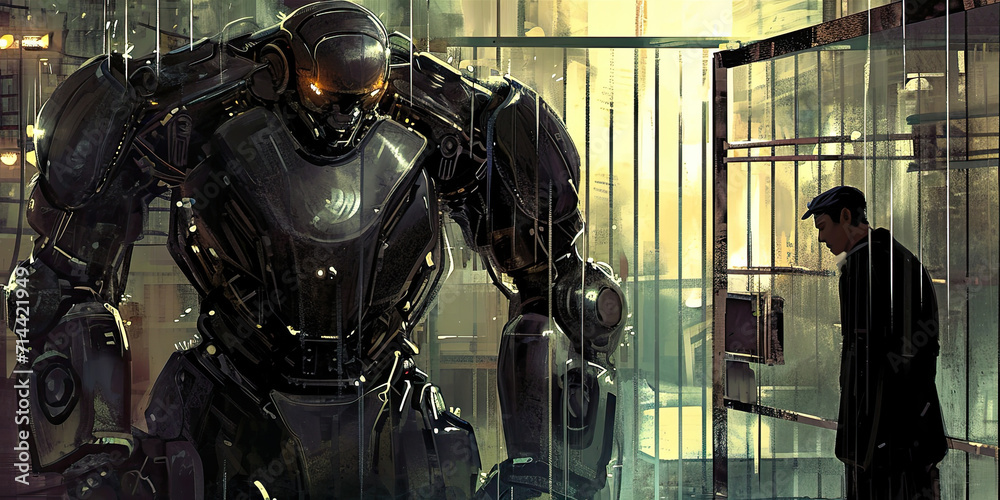 Robot prison human cage prisoner, AI, artificial intelligence dangers ...