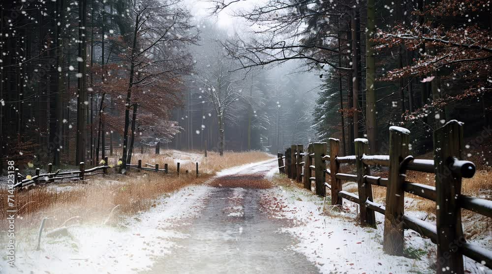 Vidéo Stock rural life at winter background.Rural landscape with ...