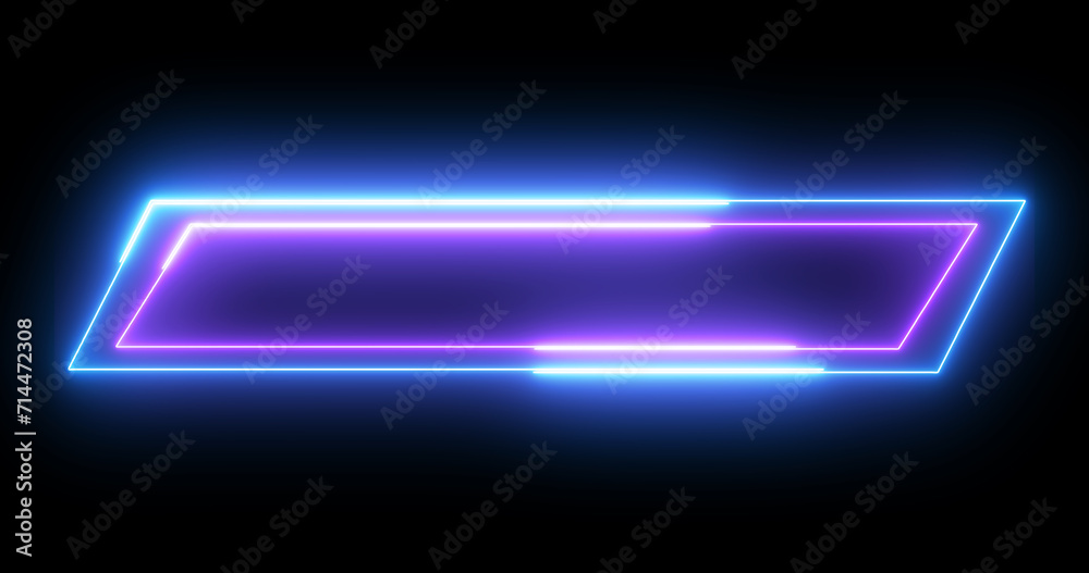 Neon Lower Third in cool color in high resolution. Neon lower third for ...