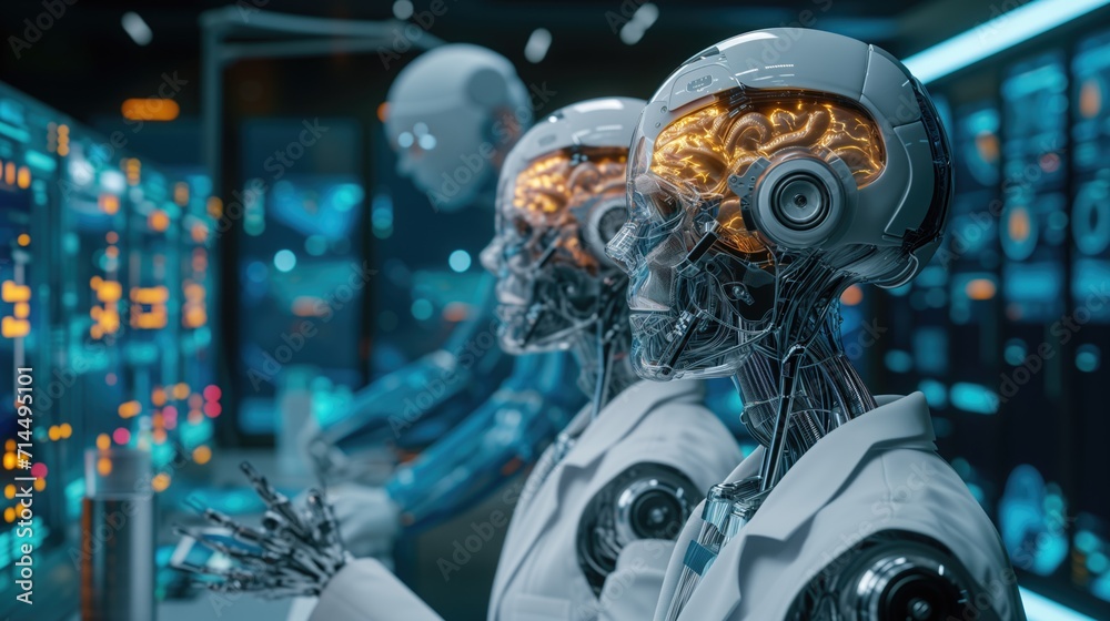 Two robots' doctors' robots' artificial intelligence Neuroscientists ...