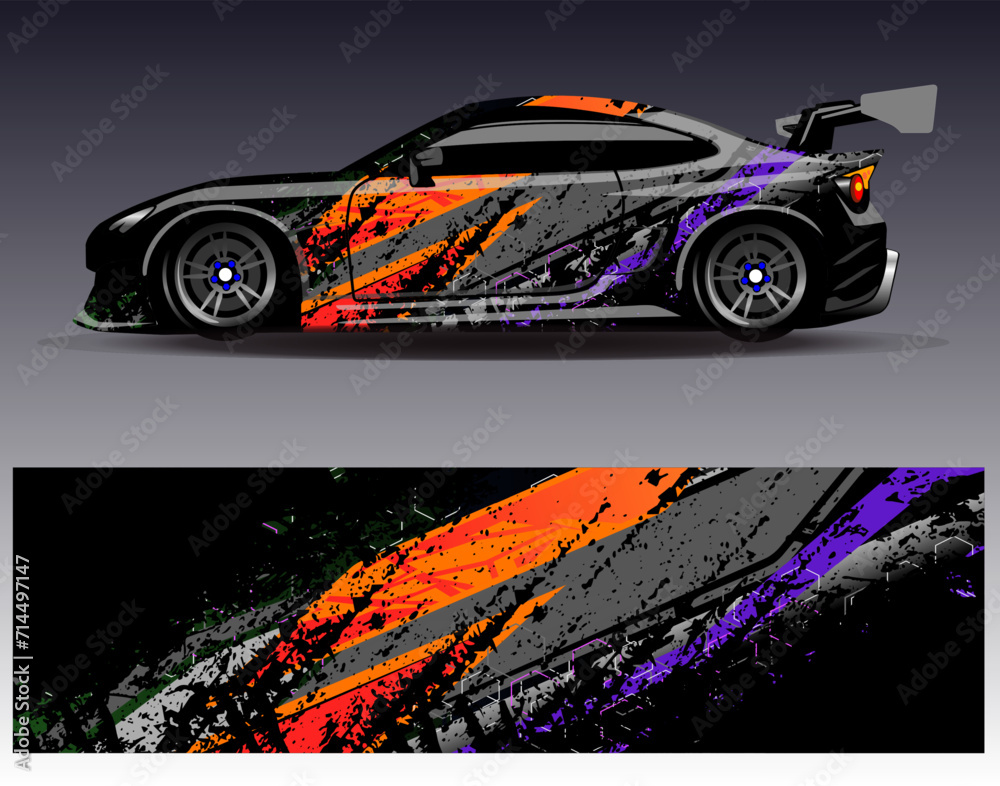 Car wrap design vector.Graphic abstract stripe racing background ...