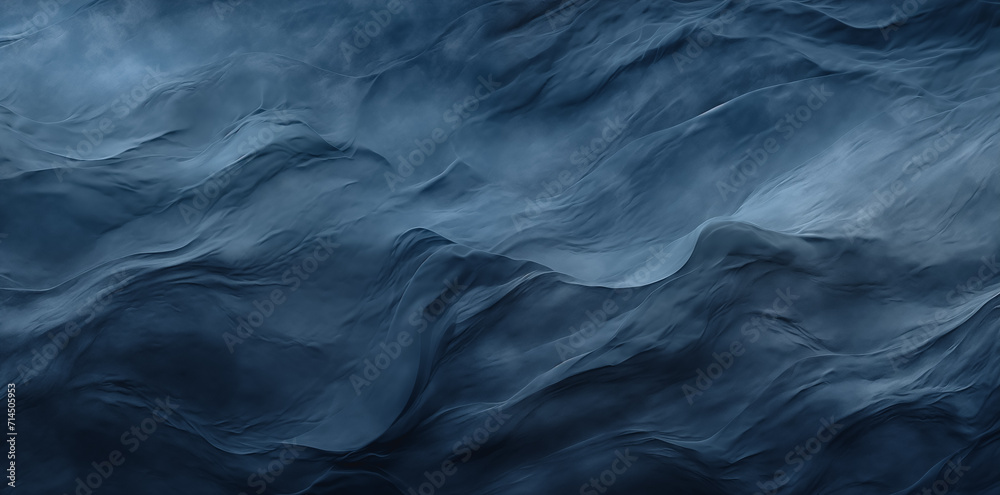 Abstract navy wave background with gradient deep blue watercolor paint ...