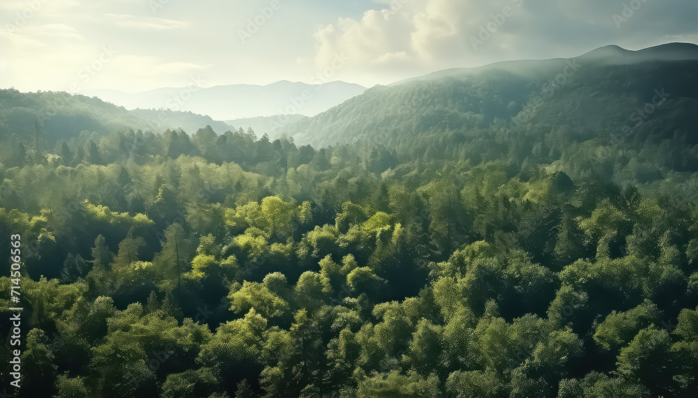 Forest in summer from drone height , Environmental eco safe ...