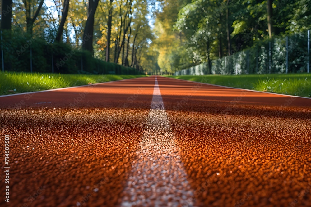 Highlight the perfection of a smooth running track in our image ...