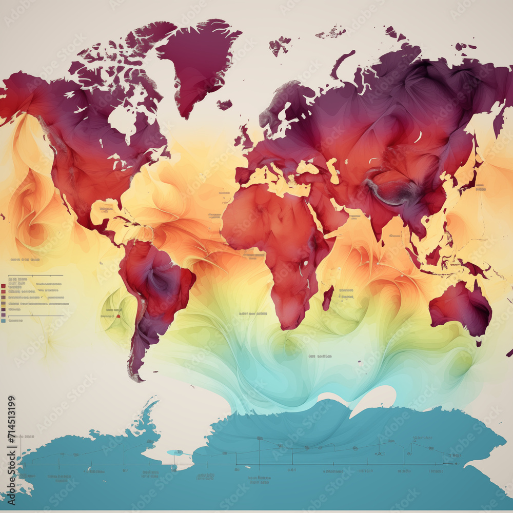 Major effect of el niño and La nina phenomenon illustration in the ...
