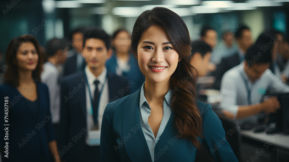 Confident and assured Asian female office worker - ceo - business ...