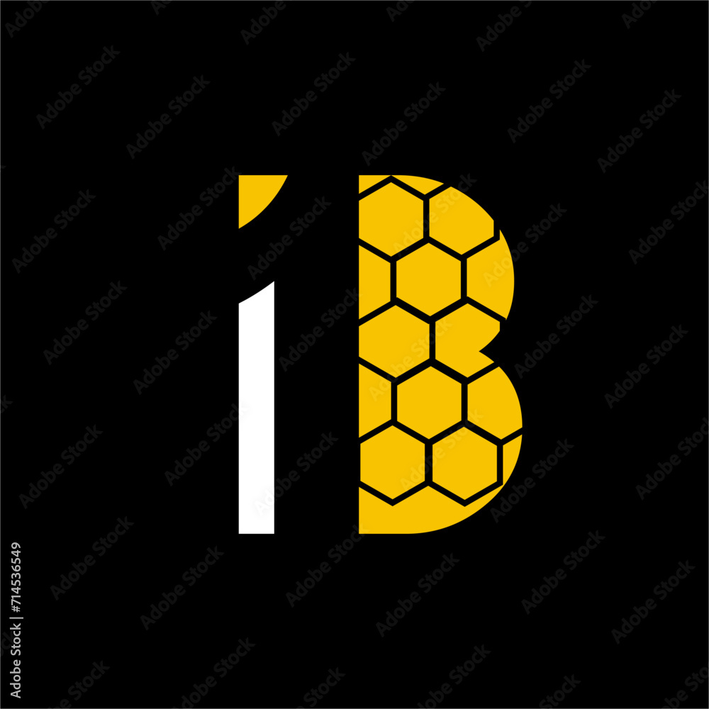 Unique letter B1 logo design with the number 1 in the negative space ...