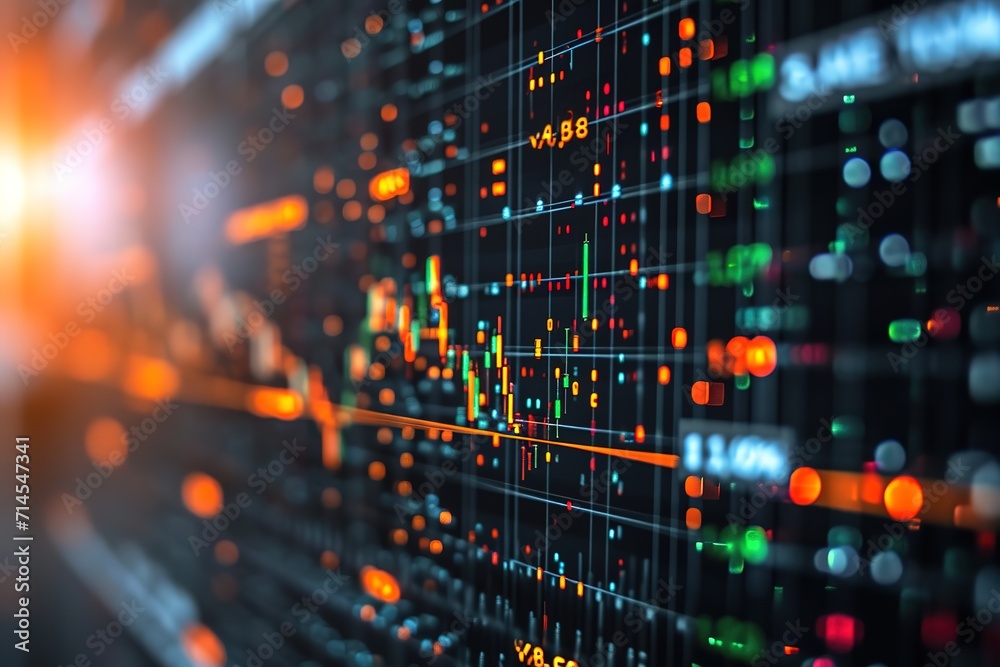 data stock marketing screen, finance, strategy, investment, growth and ...