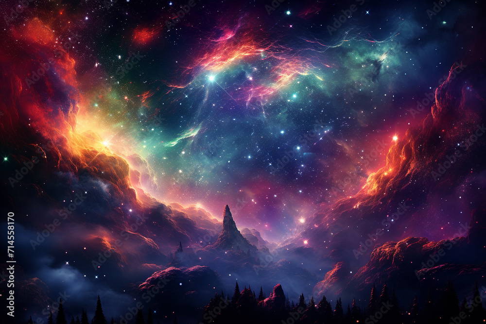 serene and boundless expanse of cosmos, invoking profound sense of ...