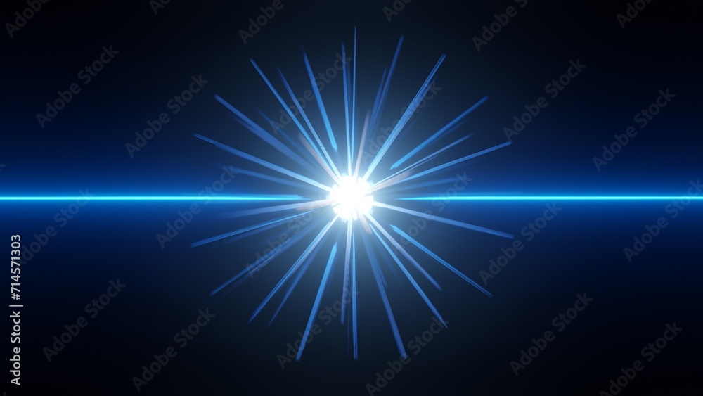 Blue sunlight flare background, Overlay, lens flare light transition ...