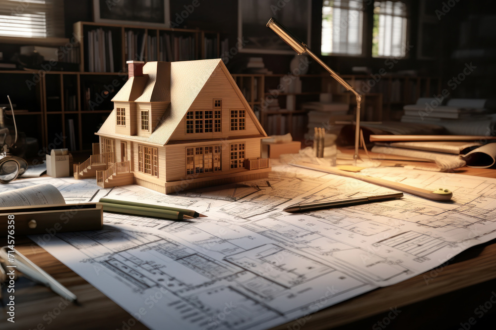 Architectural progress takes center stage in this close-up of residence ...