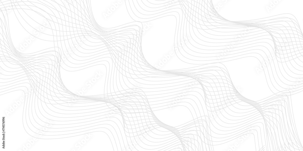 Abstract grey wave lines on transparent background. Tech, business ...