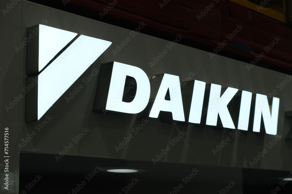 Shanghai,China-Jan.20th 2024: Daikin store sign. Daikin Industries ...