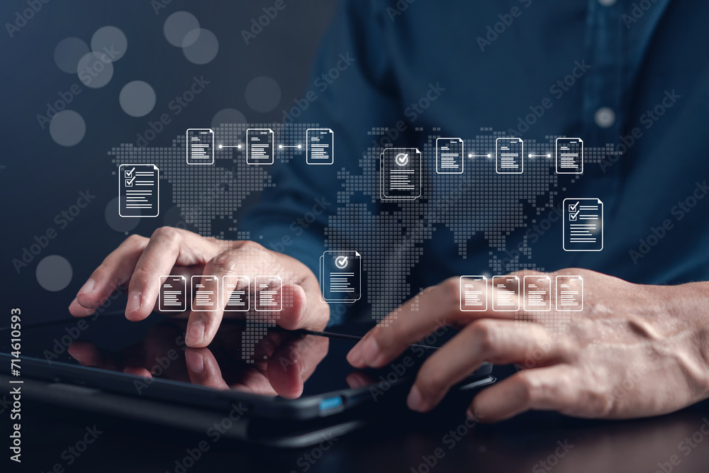 Data analysis of document ai artificial intelligence process with ...