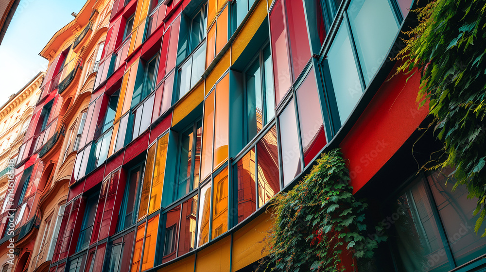 Modern Sustainable Architecture in Contemporary Downtown, Futuristic ...