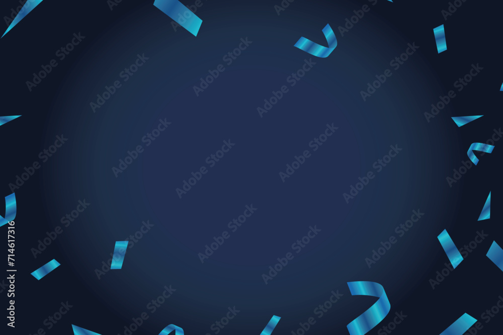 Abstract glowing ribbon overlapping on dark blue background. Template ...