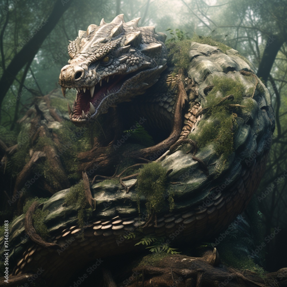 A giant 30-foot-long constrictor snake is extinct Ai generated art ...