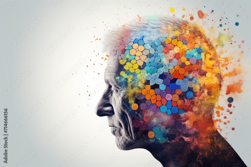 Human Brain AI Colorful Neuron Illustration, Brain learning new ...