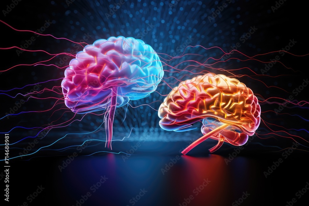 Brain love— dance of neurotransmitters. Amorous Love drug happy ...