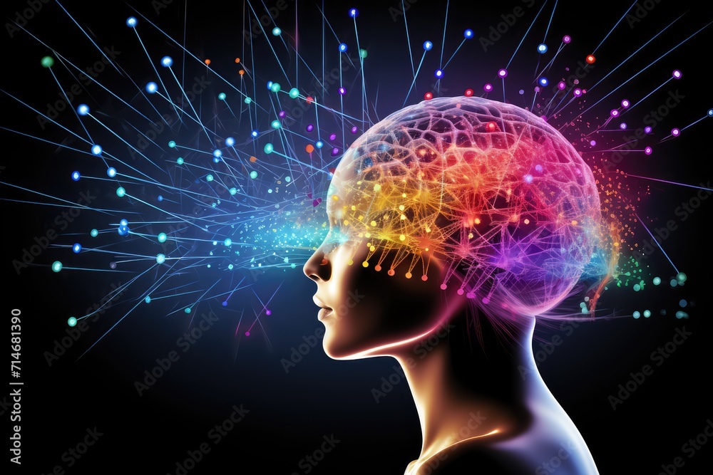 Brain love— dance of neurotransmitters. Amorous Love drug happy ...